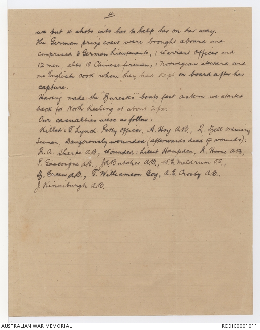 Account of action between HMAS Sydney and SMS Emden by Niels Peter ...