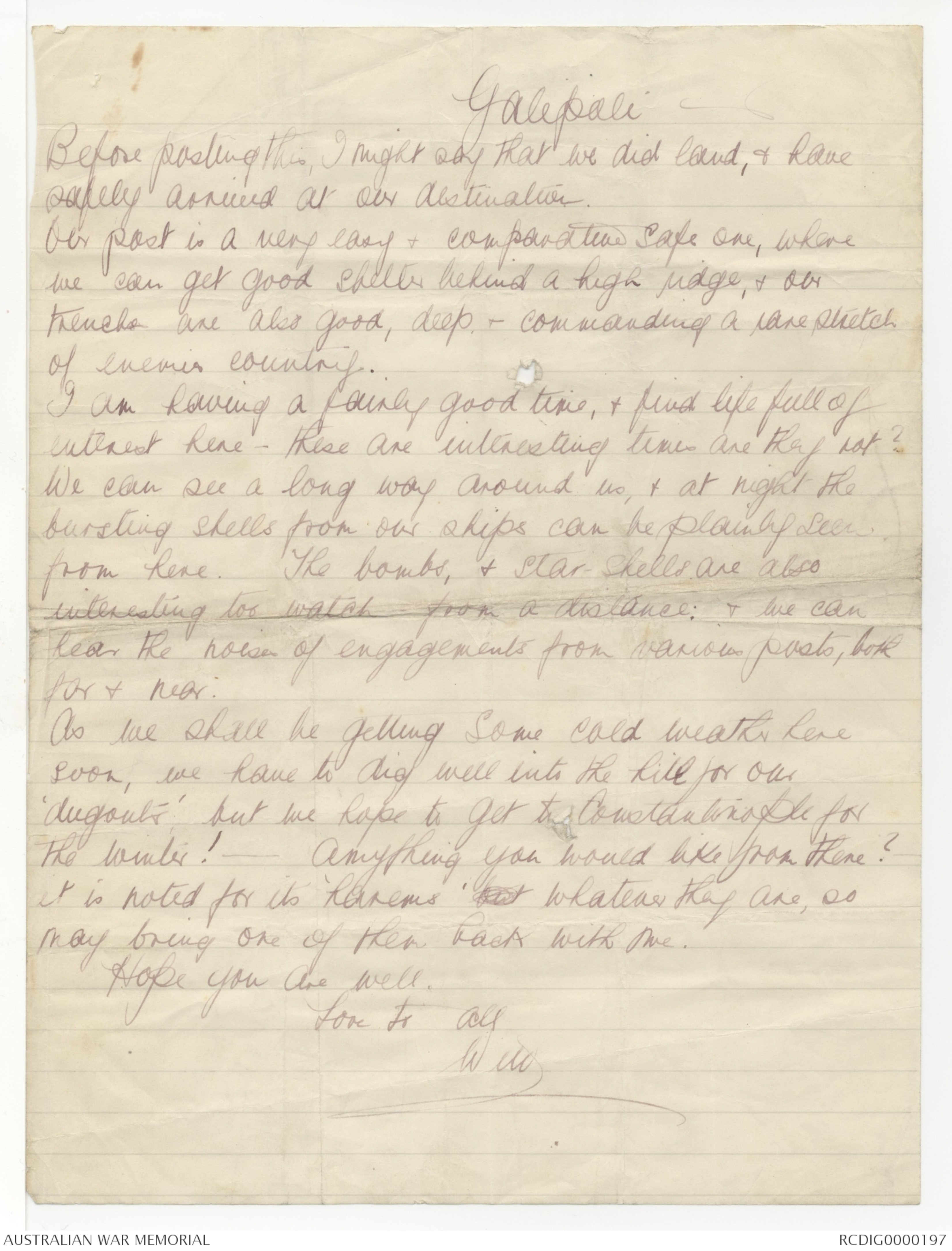 Letters from William Alabaster to his Family, 1915-1916 | Transcribe