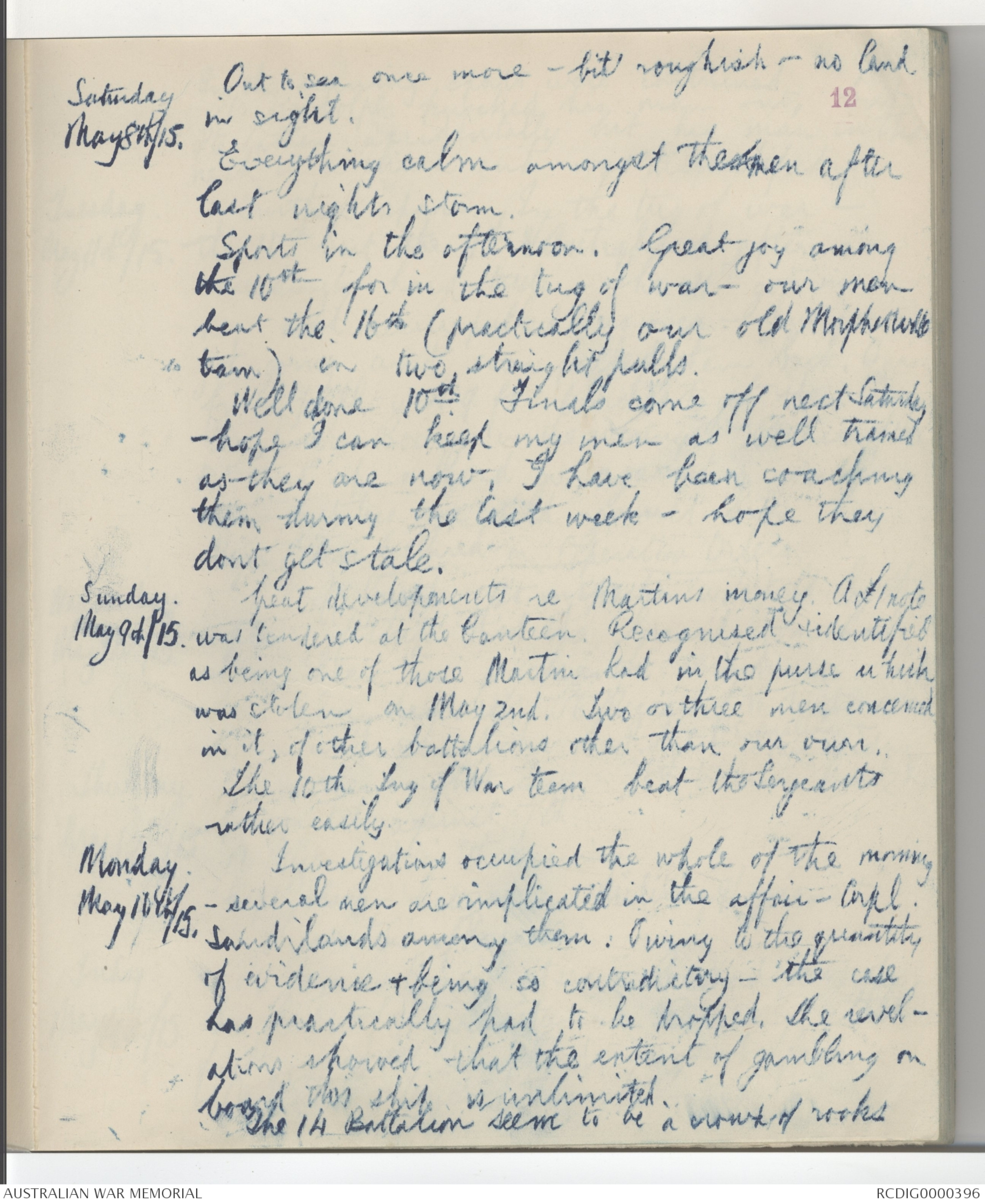 Diary of Harold Edwin Salisbury Armitage, 1915 - Part 2 | Transcribe
