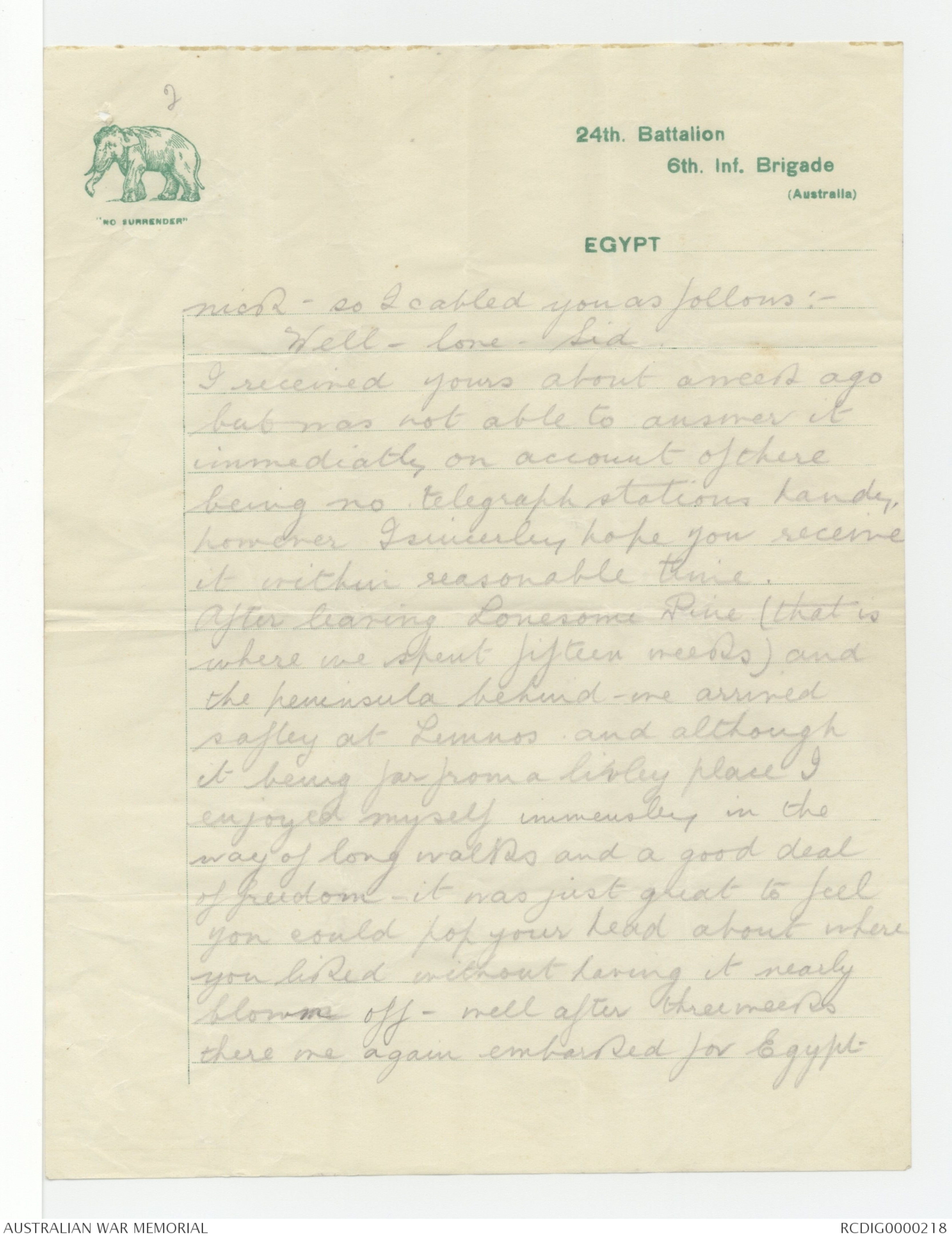 Letters from Alfred Sydney Burvett to his Family, 1914-1916 - Part 5 ...
