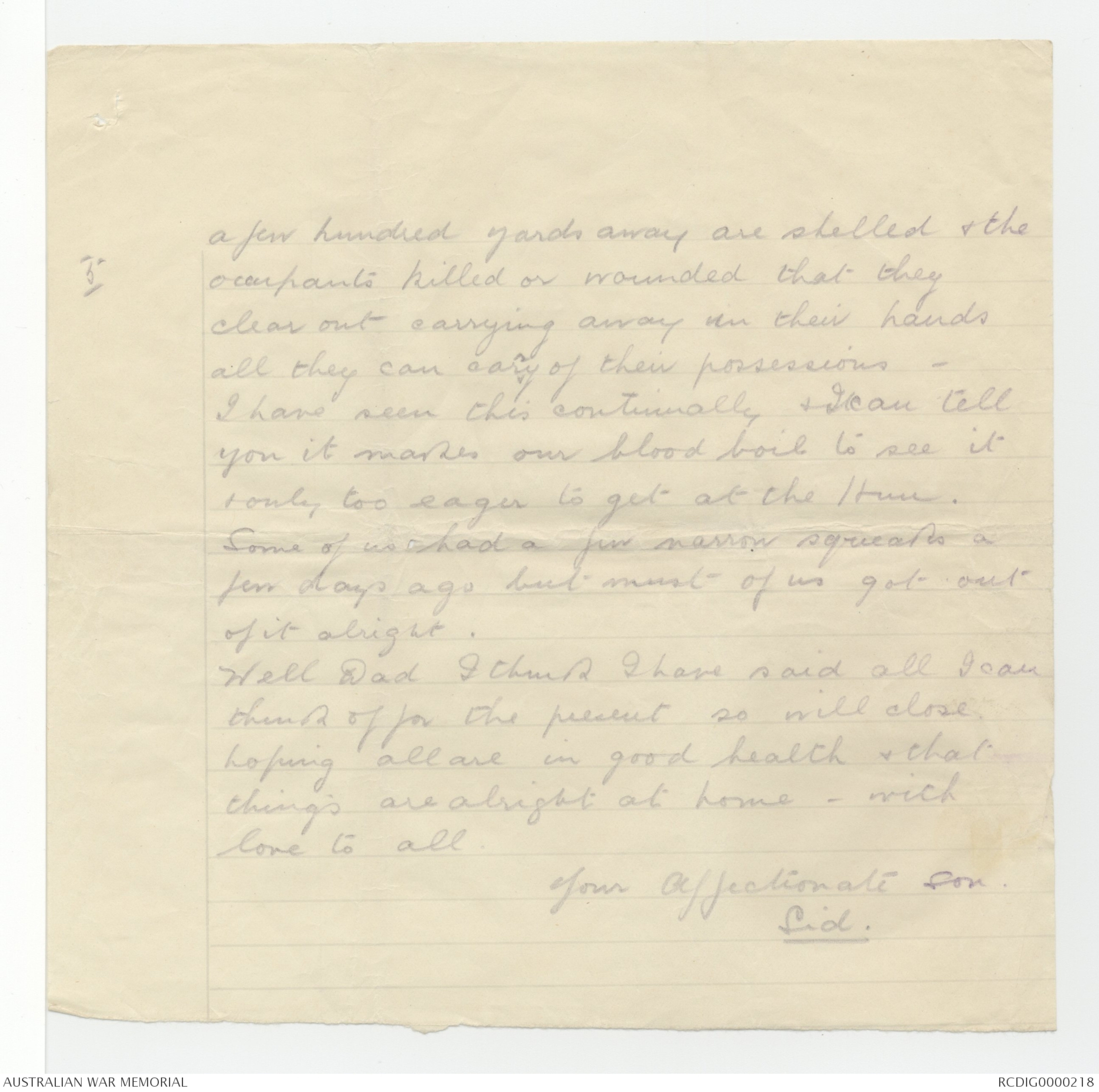 Letters from Alfred Sydney Burvett to his Family, 1914-1916 - Part 6 ...