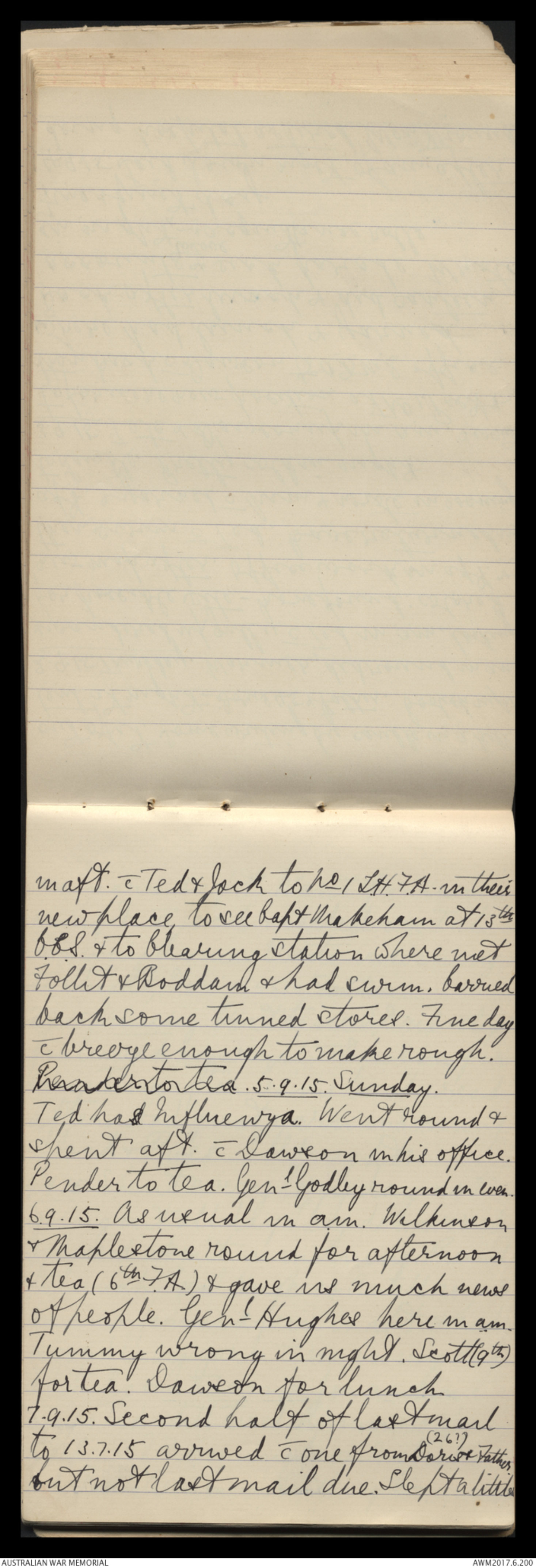 Diary No.2 of Rupert Major Downes, 15 May - 25 September 1915 - Part 5 ...