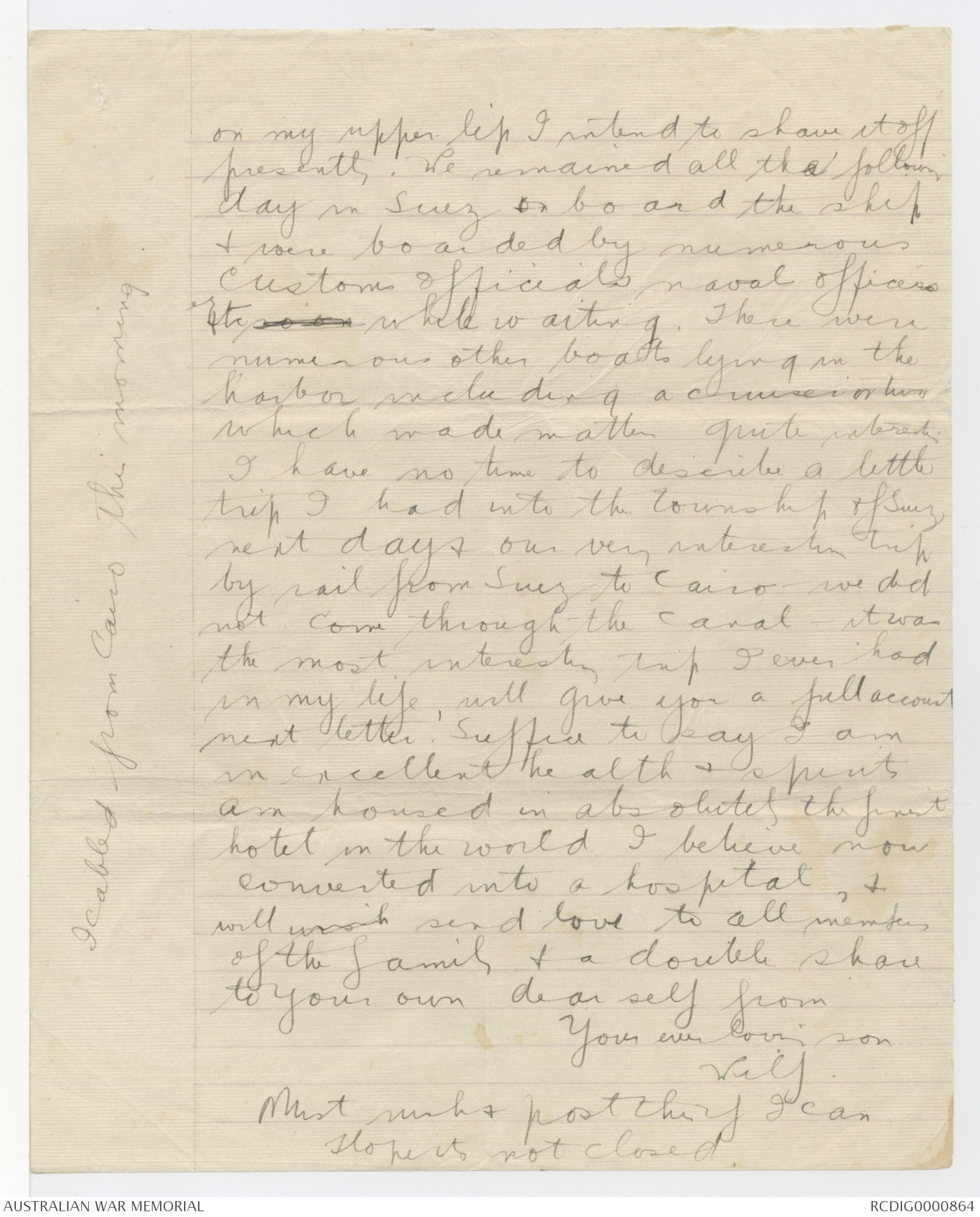 Letters from Wilfred Evans to his family, 1915 - Part 4 | Transcribe