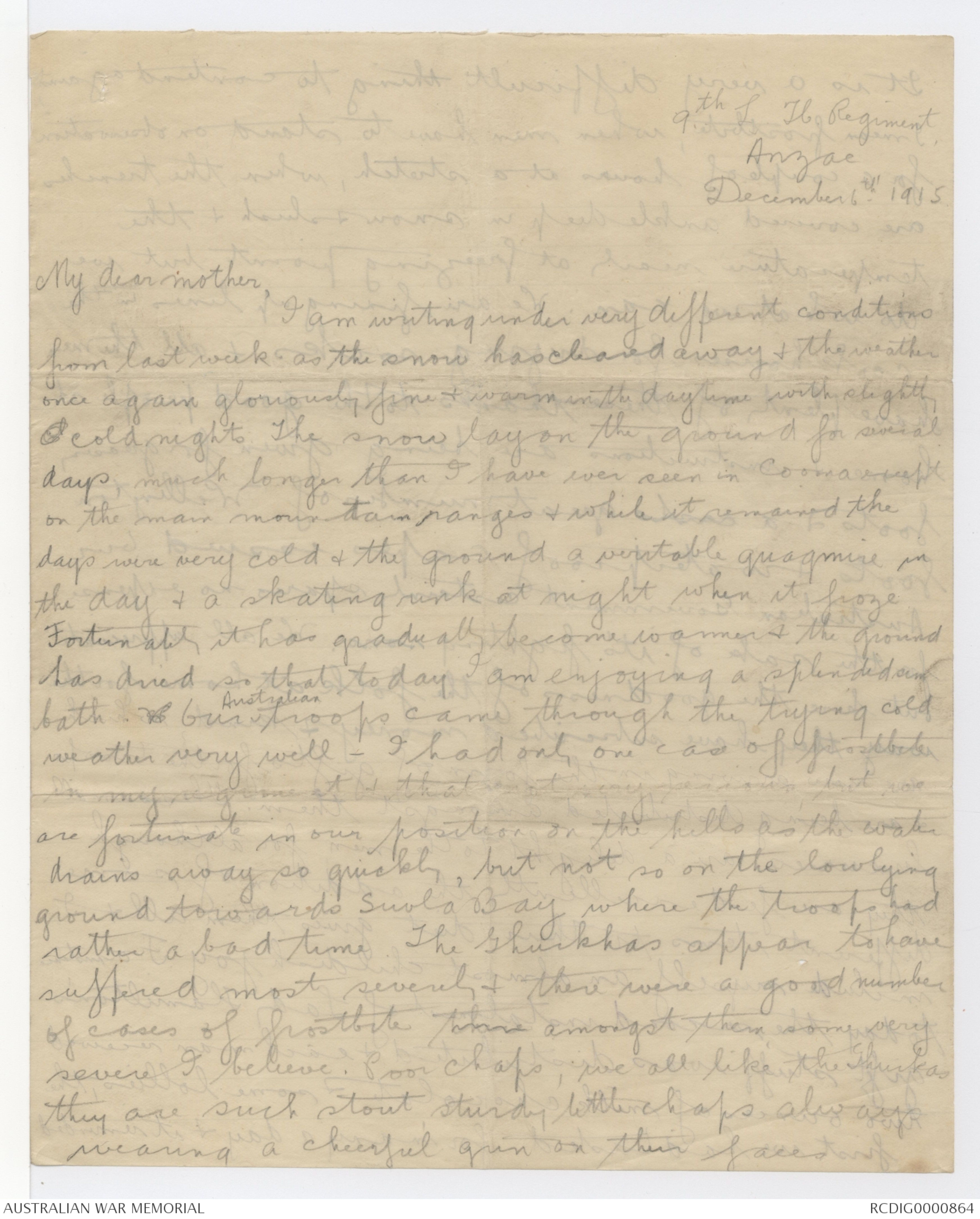 Letters from Wilfred Evans to his family, 1915 - Part 15 | Transcribe