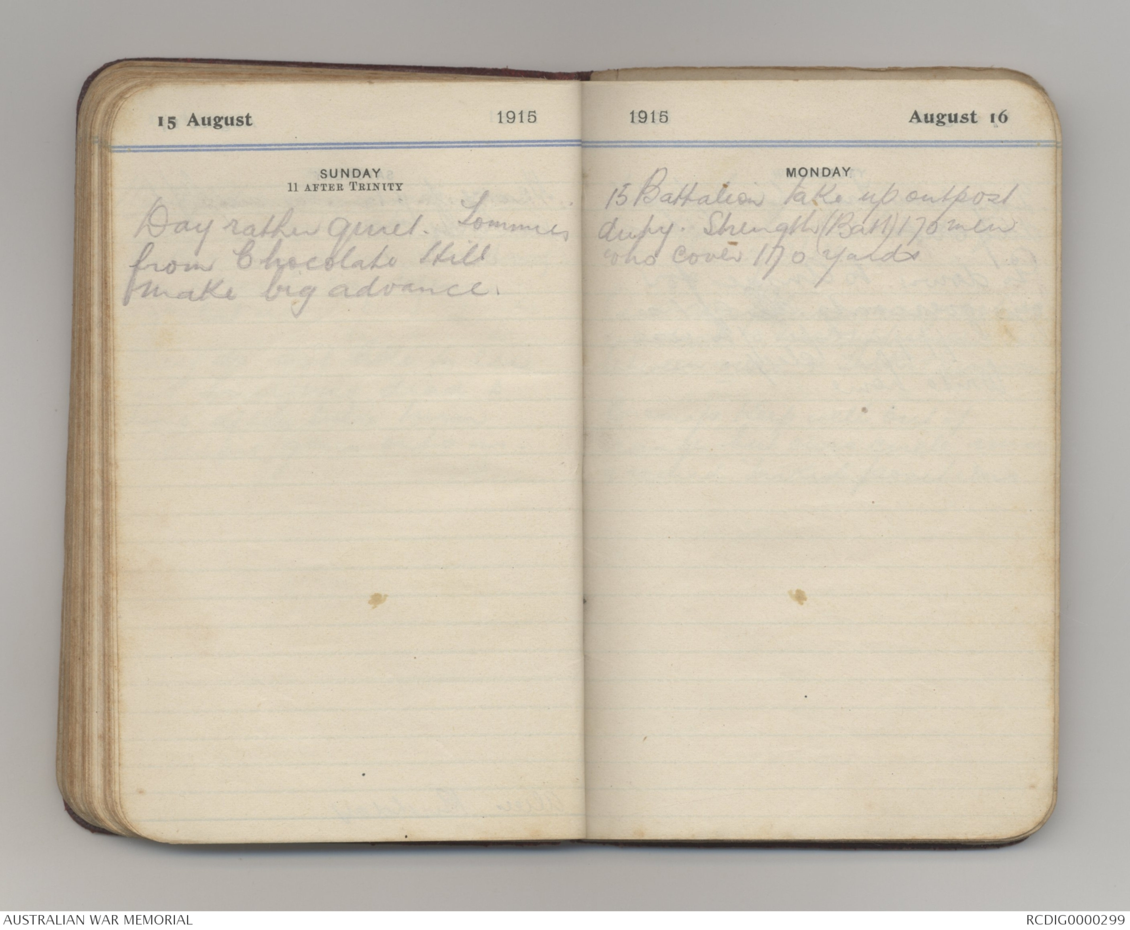 Diary of Samuel Hedley Hemming Hawkins, 1914-1916 - Part 12 | Transcribe