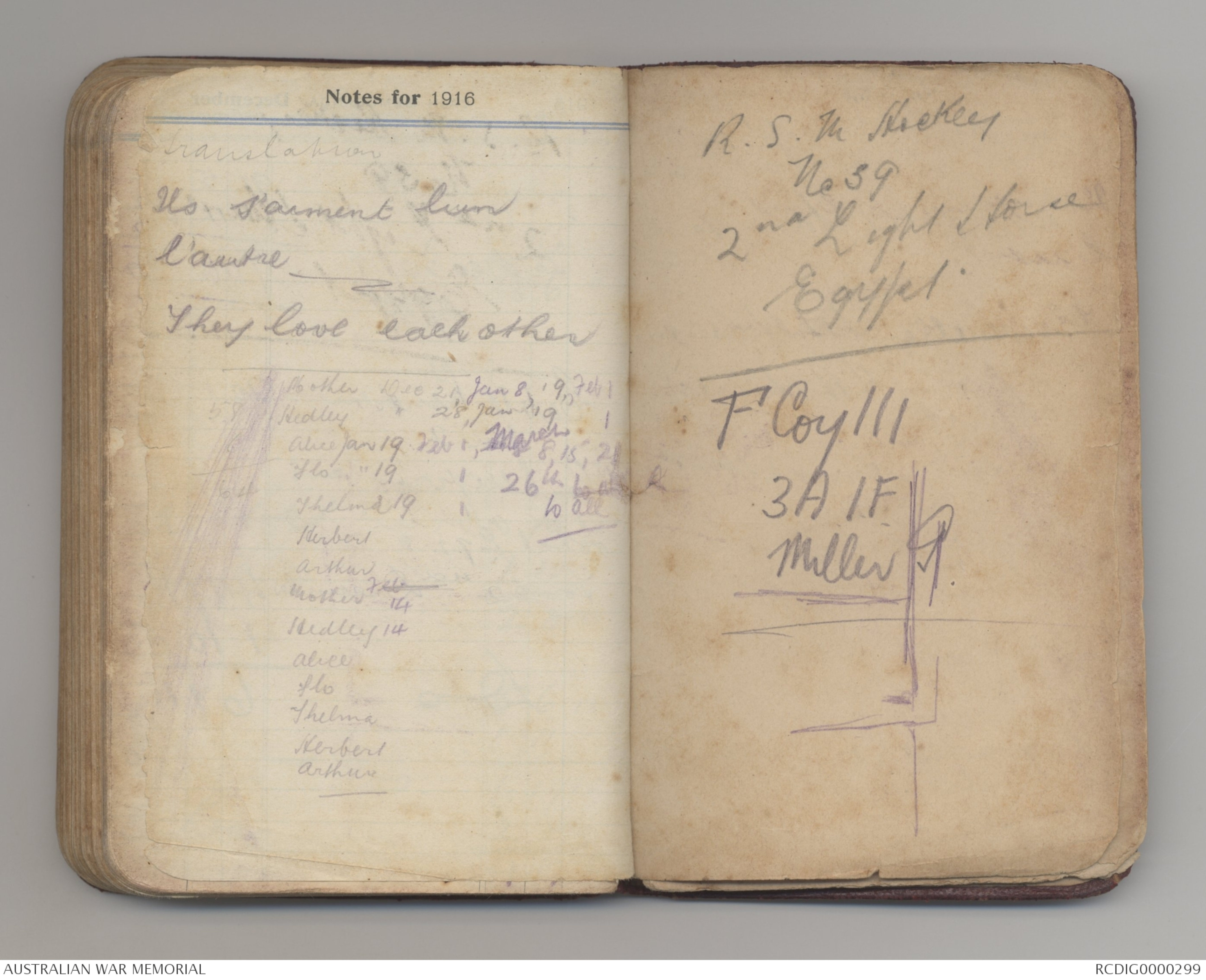 Diary of Samuel Hedley Hemming Hawkins, 1914-1916 - Part 20 | Transcribe