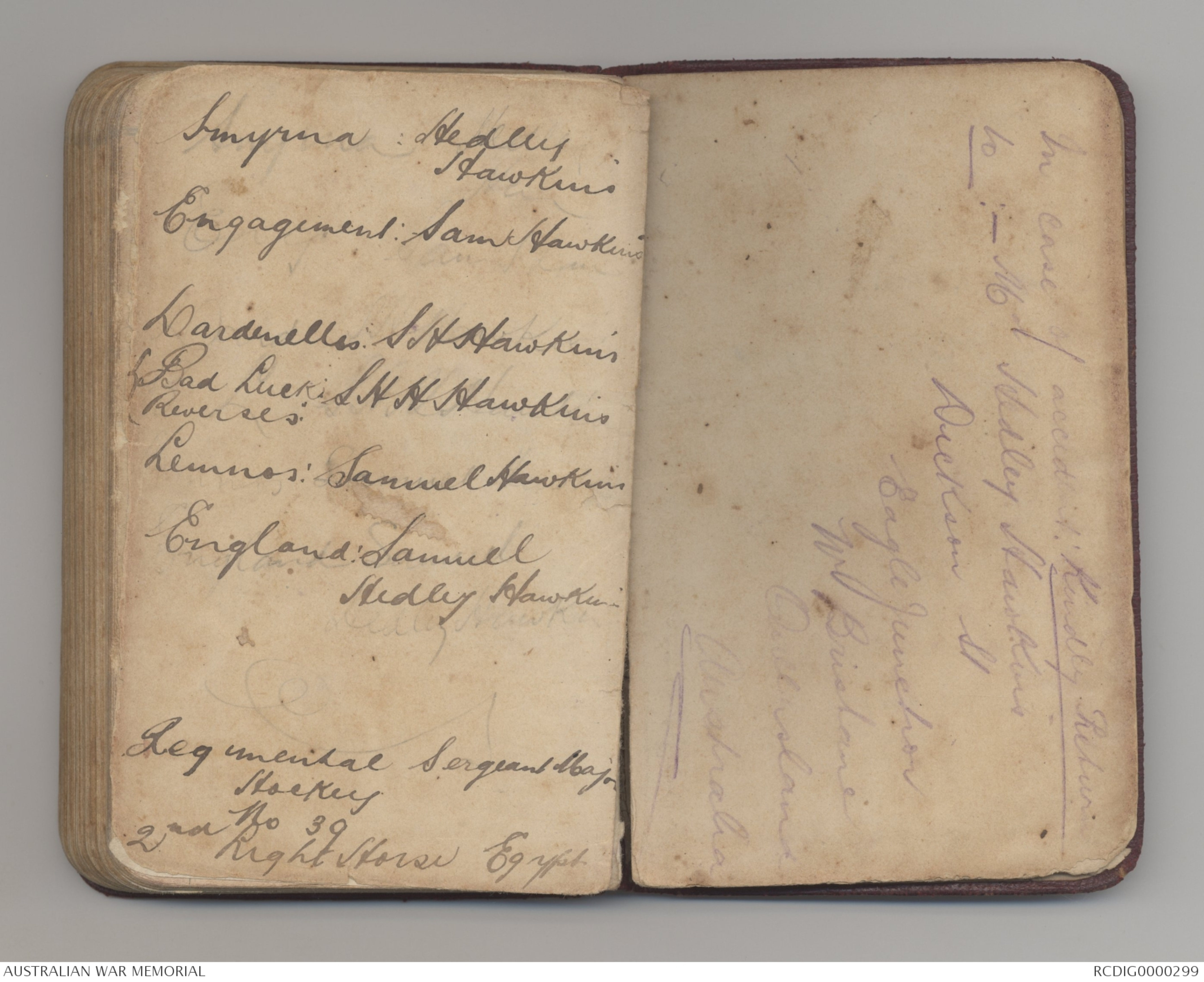 Diary of Samuel Hedley Hemming Hawkins, 1914-1916 - Part 20 | Transcribe