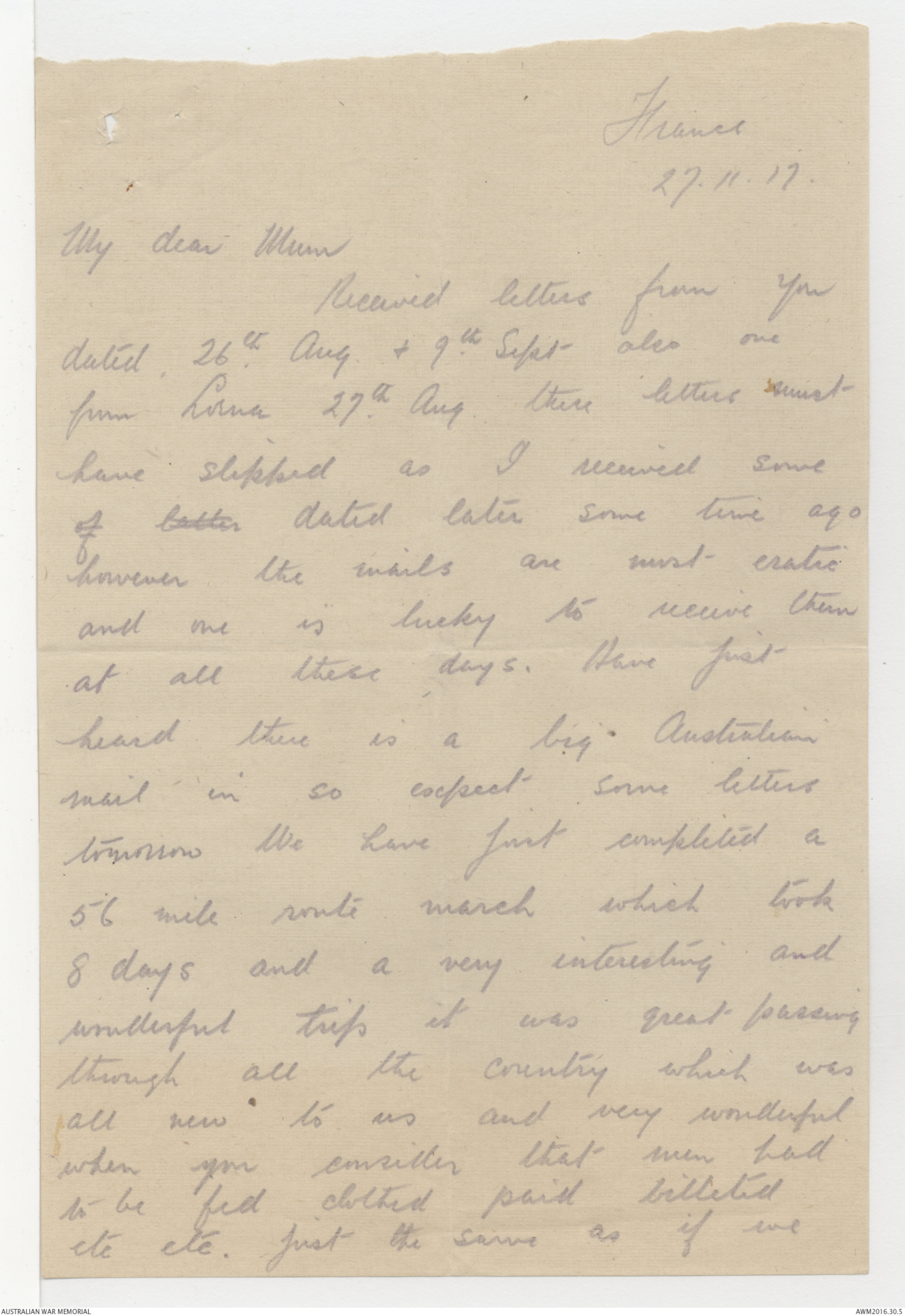 Letters from Robert James Henderson, July - December 1917 - Part 7 ...