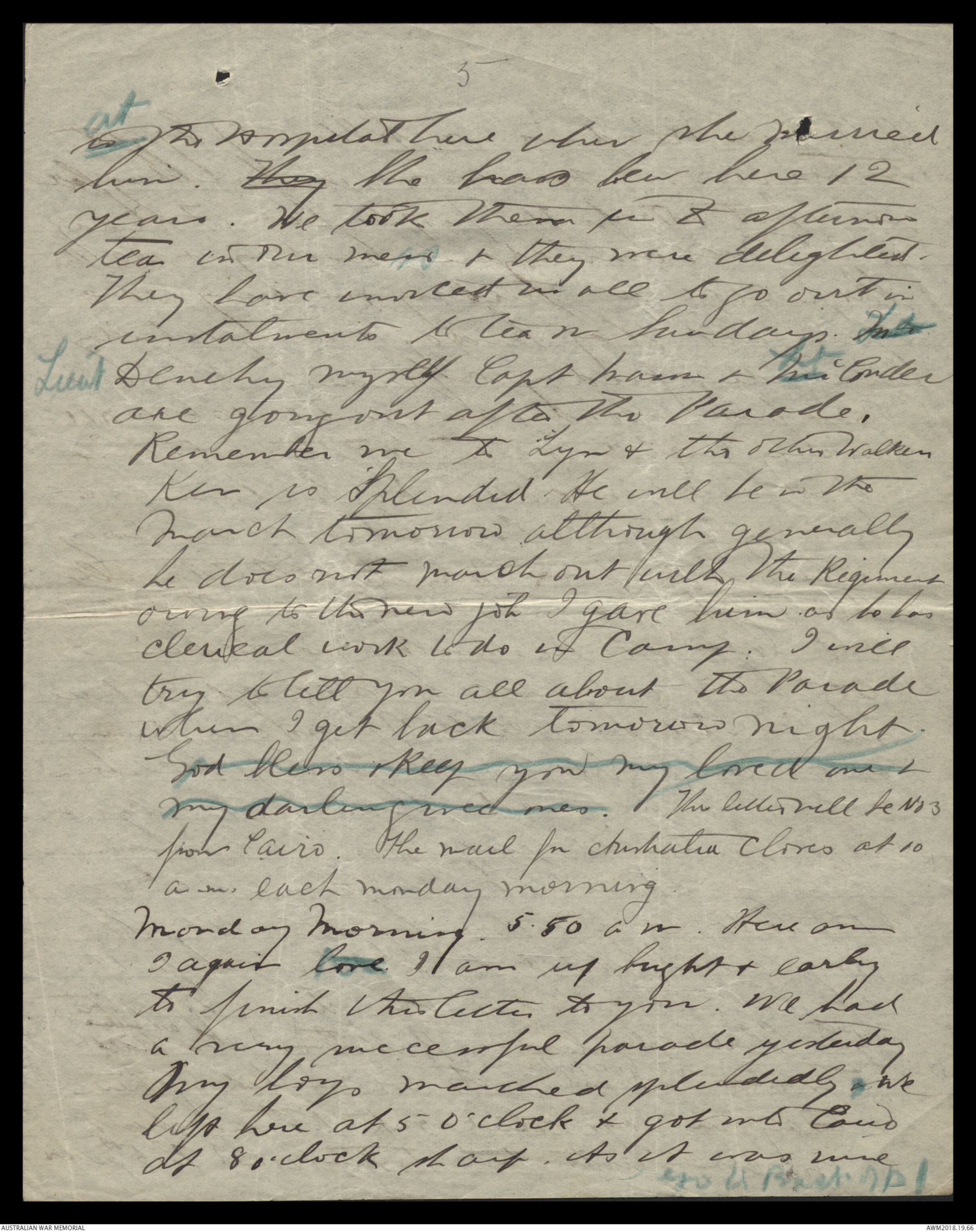 Letters from Harold Edward 'Pompey' Elliott to his wife, 1914 - Part 5 ...